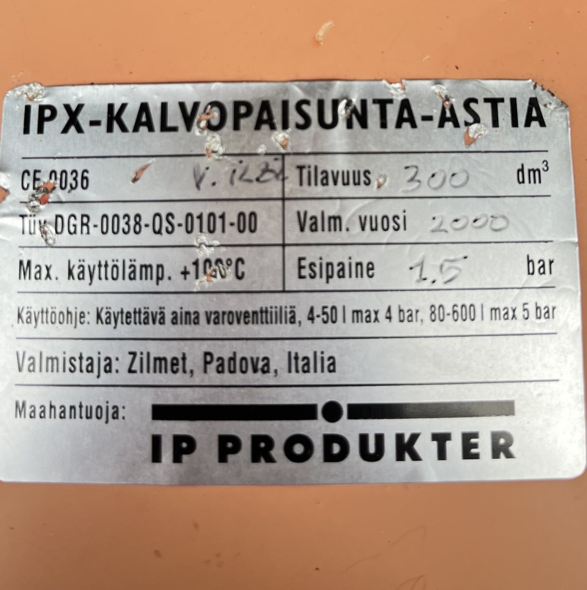 Paisunta-astia IPX 300 l - Purkukolmio Oy